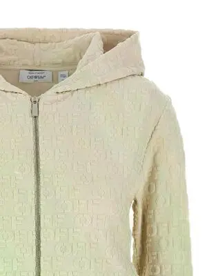 Off-White Logo-jacquard Zip-up Hoodie