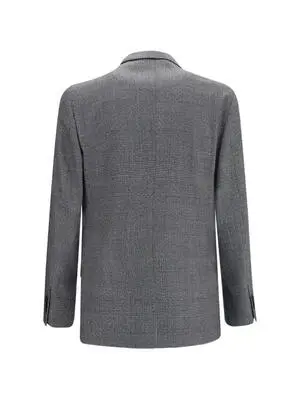 LARDINI Double-breasted Wool Blazer - Grey