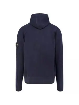 Stone Island Logo-patch Zip-up Hoodie - Blue