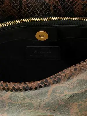 Pinko Love Birds Python-print Leather Crossbody Bag