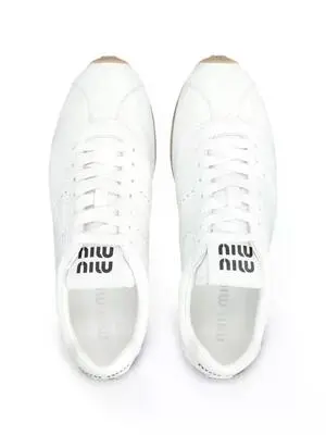 Miu Miu Plume Suede Sneakers