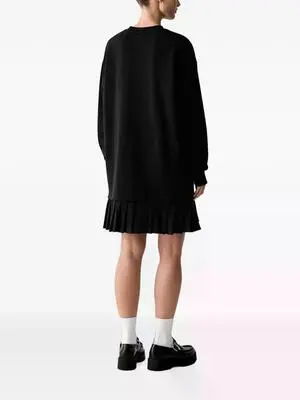 Karl Lagerfeld Pleated Logo-print Mini Dress