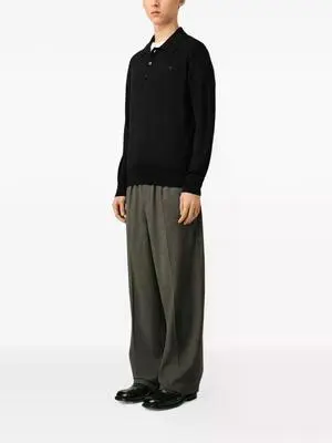 AMI Paris Wool Polo With De Coeur