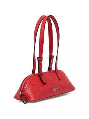 Karl Lagerfeld Croc-effect Logo-plaque Tote Bag - Red