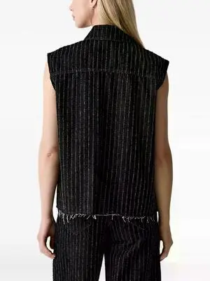 Karl Lagerfeld Pinstripe-pattern Sleeveless Jacket