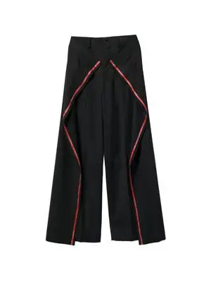 Junya Watanabe Wide-leg Taping Trousers - Black