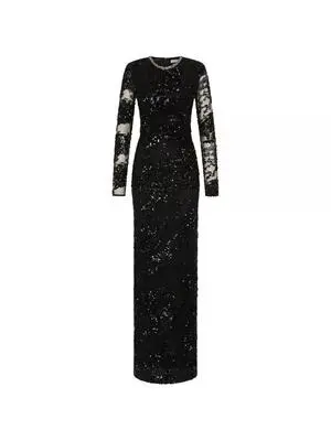 Rebecca Vallance Beau Long Sleeve Gown - Black