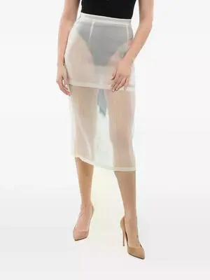 SUPER BLOND Silk Midi Skirt