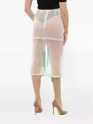SUPER BLOND Silk Midi Skirt - Neutrals