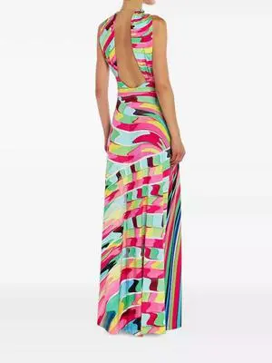MARY KATRANTZOU Dionne Geometric-print Maxi Dress