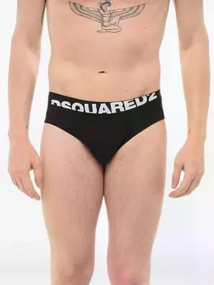Dsquared2 Logo-waistband Briefs - Black