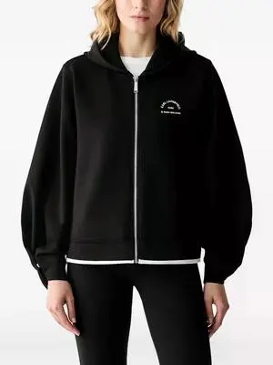 Karl Lagerfeld Rue St-guillaume Zip-up Hoodie - Black
