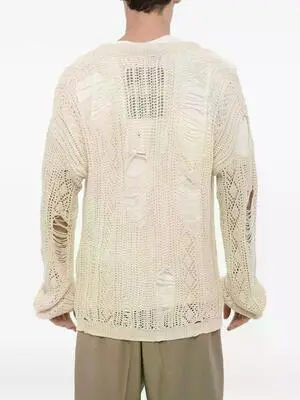RAMAEL Openwork Distressed-effect Knit