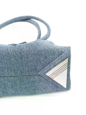 Attico Denim-effect Shoulder Bag - Blue