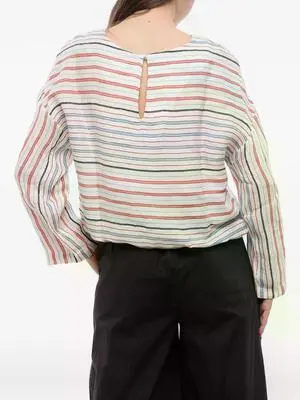 Woolrich Striped Elastic-hem Blouse