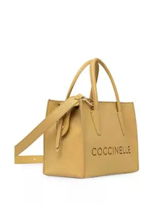 COCCINELLE Logo-debossed Pebbled Tote Bag