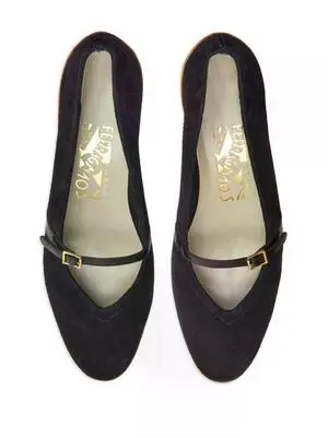 FERRAGAMO Audrey Suede Ballerinas