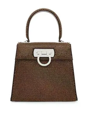 FERRAGAMO Iconic Top Handle Crystal Bag