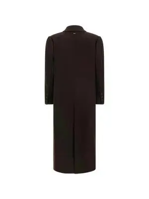 TWINSET Double-breasted Puff-sleeve Coat - Brown
