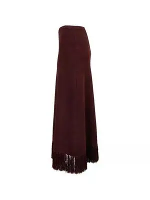 Clea Amelia Fringe-hem Maxi Skirt