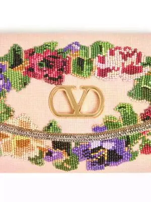 Valentino Garavani Devain Small Embroidered Shoulder Bag