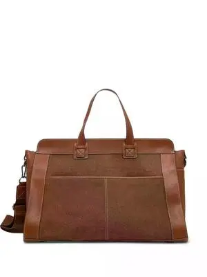 BENETTON Panelled Two-way Handbag - Brown