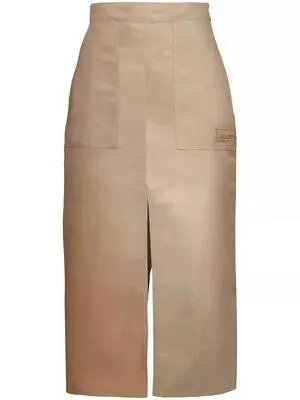 Marni Slit High-waist Midi Skirt - Brown