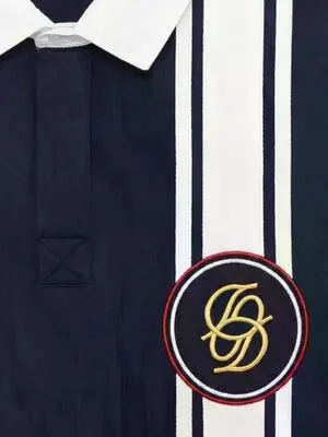 Drole De Monsieur Logo-patch Long-sleeve Polo Shirt