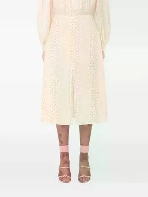Valentino Garavani Star-print Front-slit Skirt