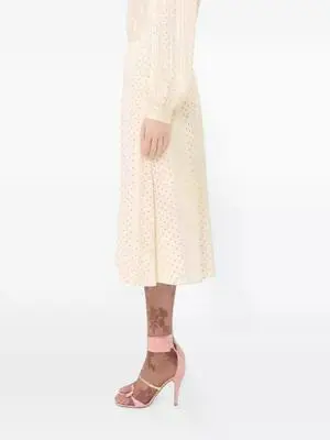 Valentino Garavani Star-print Front-slit Skirt
