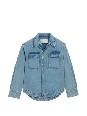 AMI Paris Pocket-detail Denim Shirt - Blue