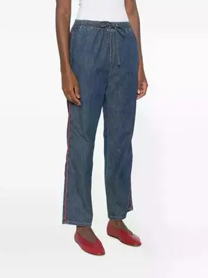 Valentino Garavani Piped-trim Vlogo Jeans