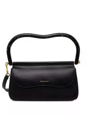COCCINELLE Tortoiseshell-effect Shoulder Bag - Black