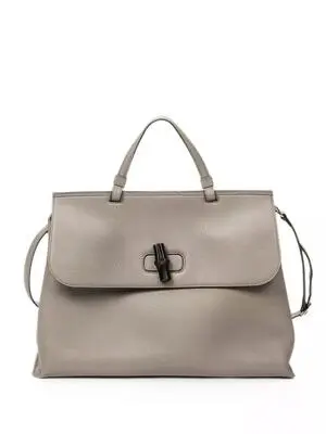 Gucci Large Bamboo Daily Tote Bag - Grey