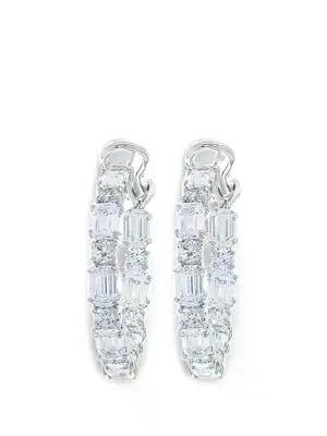 FANTASIA BY DESERIO Hoop Earrings - Silver
