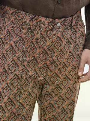 Needles Patterned Belt-loop Trousers