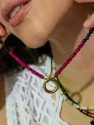 HIJAS DE PUKA Agate Beaded Necklace