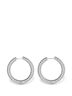 JENNIFER FISHER Madison Avenue Twisted Huggie Earrings - Silver