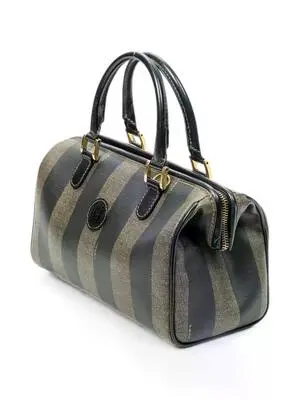 Fendi Mini Pequin Boston Tote Bag