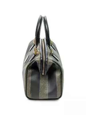 Fendi Mini Pequin Boston Tote Bag