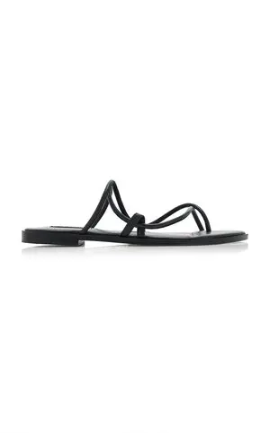 A.emery Silas Leather Sandals - Black