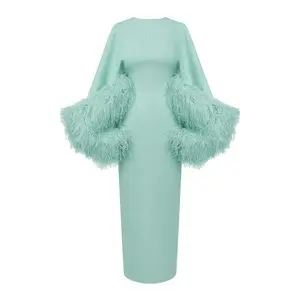 SANCTUMUM Deva Dress Maxi In Engelblau - Blue