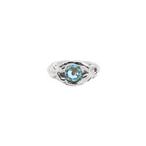 CASA CALA Blue / Silver Cala Aquamarina-silver Ring - Blue/silver