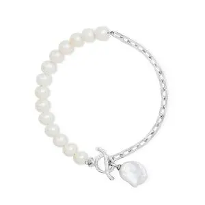 DOWER & HALL Luna Freshwater & Keshi Pearl Bracelet In Sterling - Silver