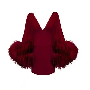 SANCTUMUM Nova Mini Dress In Pauillac - Red