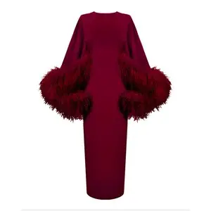 SANCTUMUM Deva Dress In Pauillac - Red