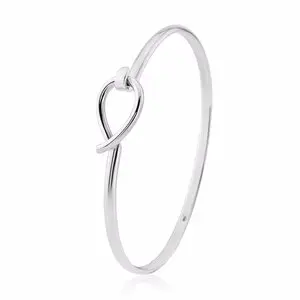AUREE JEWELLERY Boltons Tear Drop Bangle - Silver