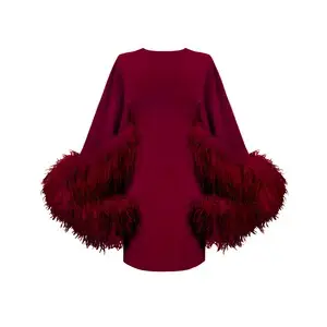 SANCTUMUM Deva Dress Mini In Pauillac - Red