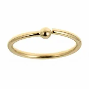Zahav Jewelry 14k Solid 24g 8mm Nose Hoop - Gold