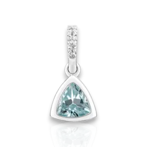 HILLARY ALEXANDRIA Maxi Silver Topaz Charm - Blue